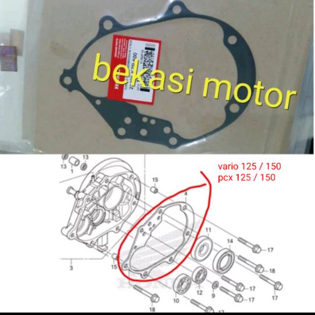 Jual 21395-KZR-600 KWN packing transmission case gearbox gasket rasio ...