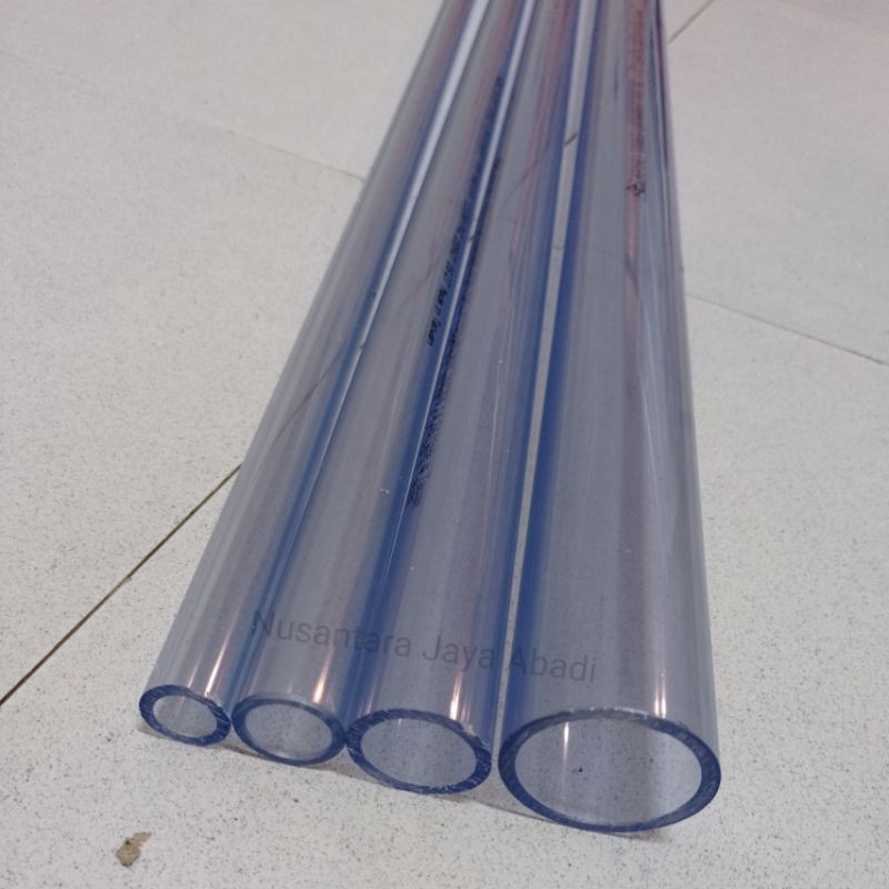 Jual Pipa PVC Transparan Bening Clear Sch 40 1/2 " inchi Panjang 100 cm atau 1 Meter | Shopee ...