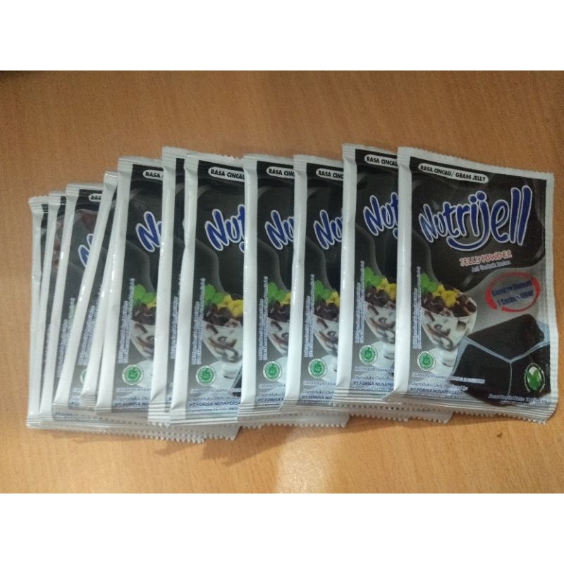 Jual NUTRIJELL JELLY POWDER RASA CINCAU / GRASS JELLY 10 gram | Shopee ...
