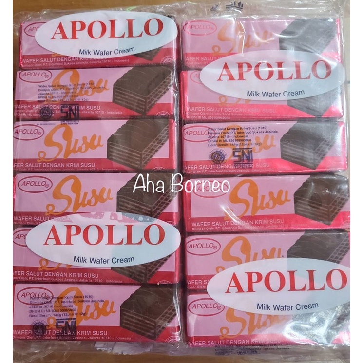 Jual Wafer Krim Susu Apollo 48pcs/pack Milk Wafer Cream / Wafer Salut ...