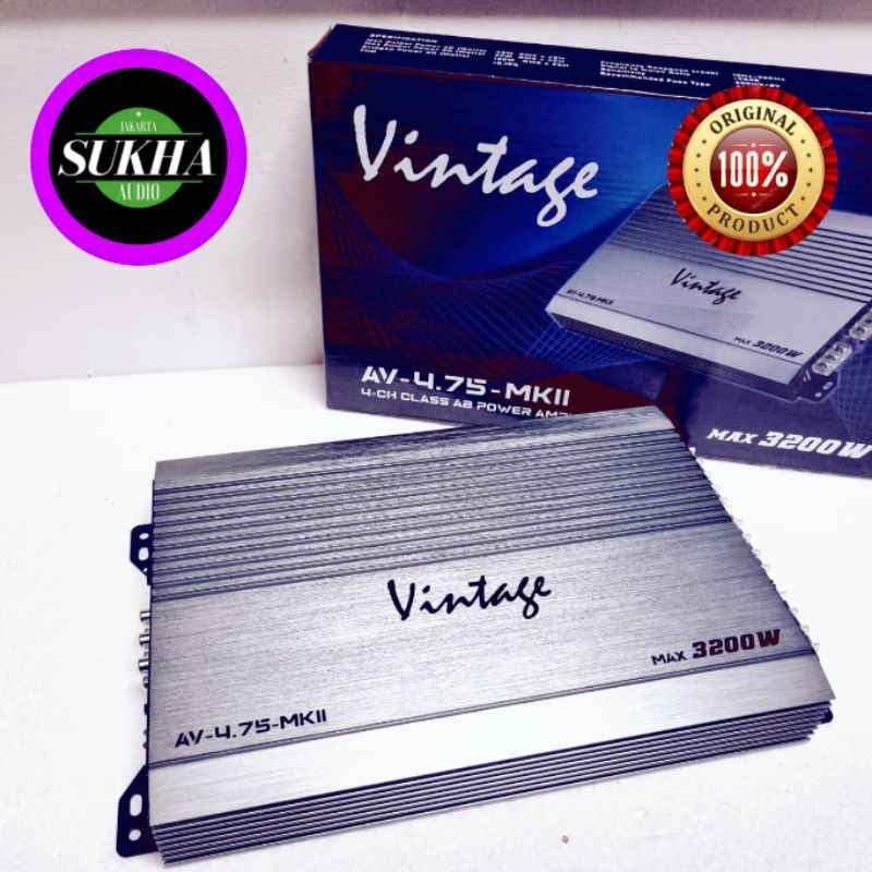 Jual Power Amplifier 4 Channel VINTAGE Power Audio Mobil | Shopee Indonesia