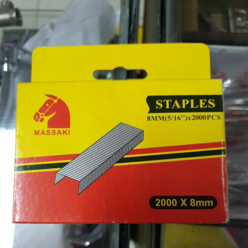 Jual ISI STAPLES PAKU TEMBAK ANGIN REFIL STEPLES AIR NAILER 1022J 22MM ...
