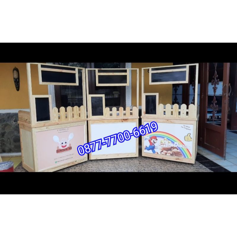 Jual booth thai tea / booth minuman / booth usaha / booth kayu jati ...