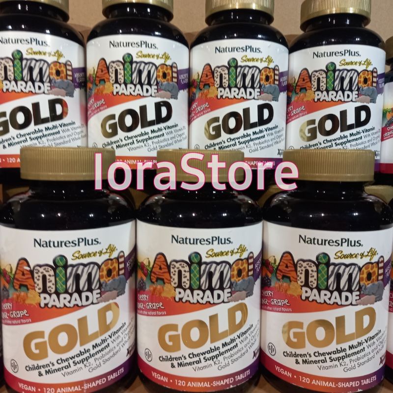 Jual Multivitamin Anak Nature Plus Animal Parade GOLD Isi 60 - 120 ...