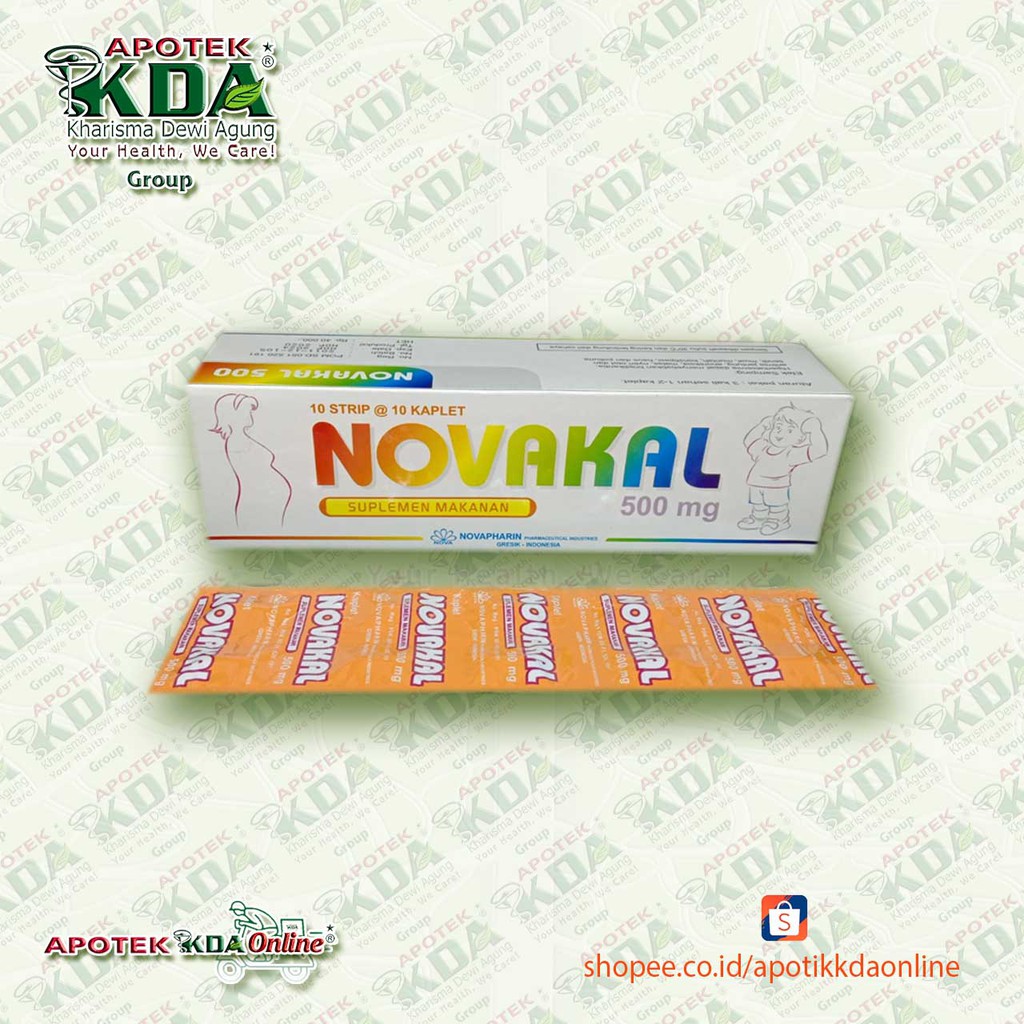 Jual NOVAKAL 500 MG ISI 10 KAPLET | SUPLEMEN MAKANAN | Shopee Indonesia