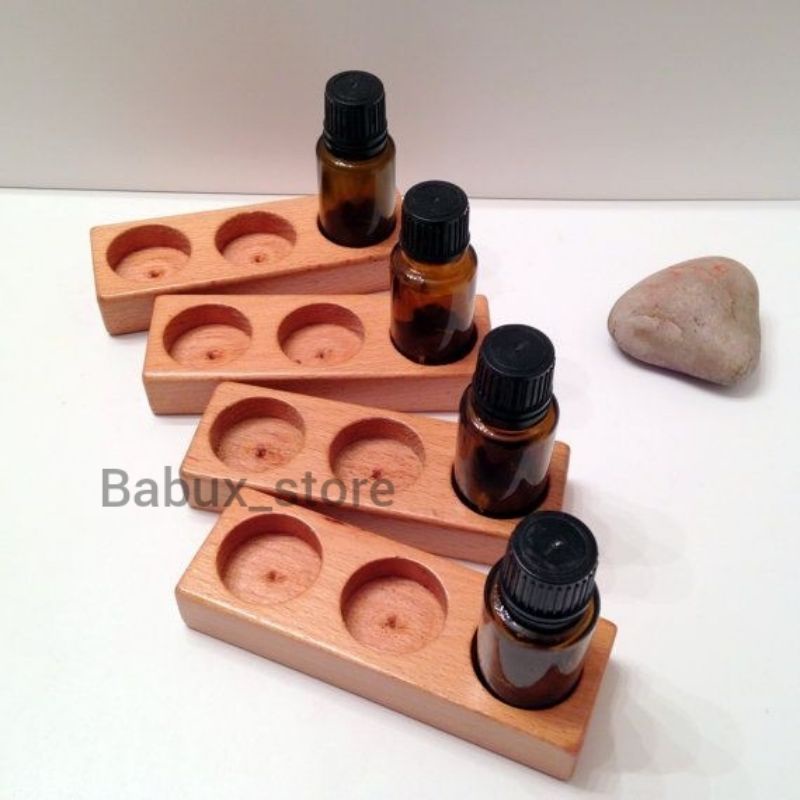 Jual Wooden esential oil holder 3 slot | Shopee Indonesia