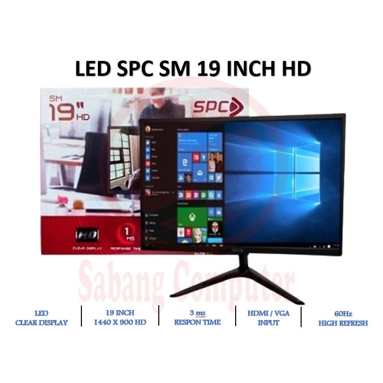 Jual LED MONITOR SPC SM 19 INCH HD | Shopee Indonesia