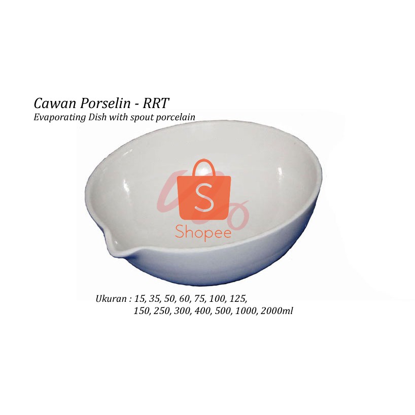Jual Cawan Porselin 300ml | RRT Cawan Penguap | Evaporating Dish ...