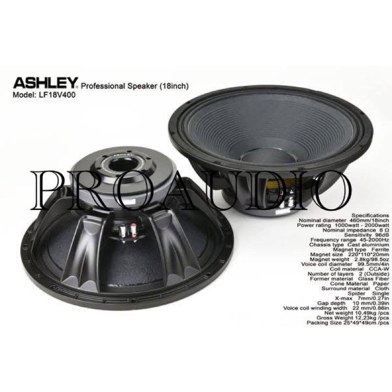 Jual Speaker ASHLEY LF18V400 LF 18 V400 LF 18V400 18 Inch 2000 WATT ...