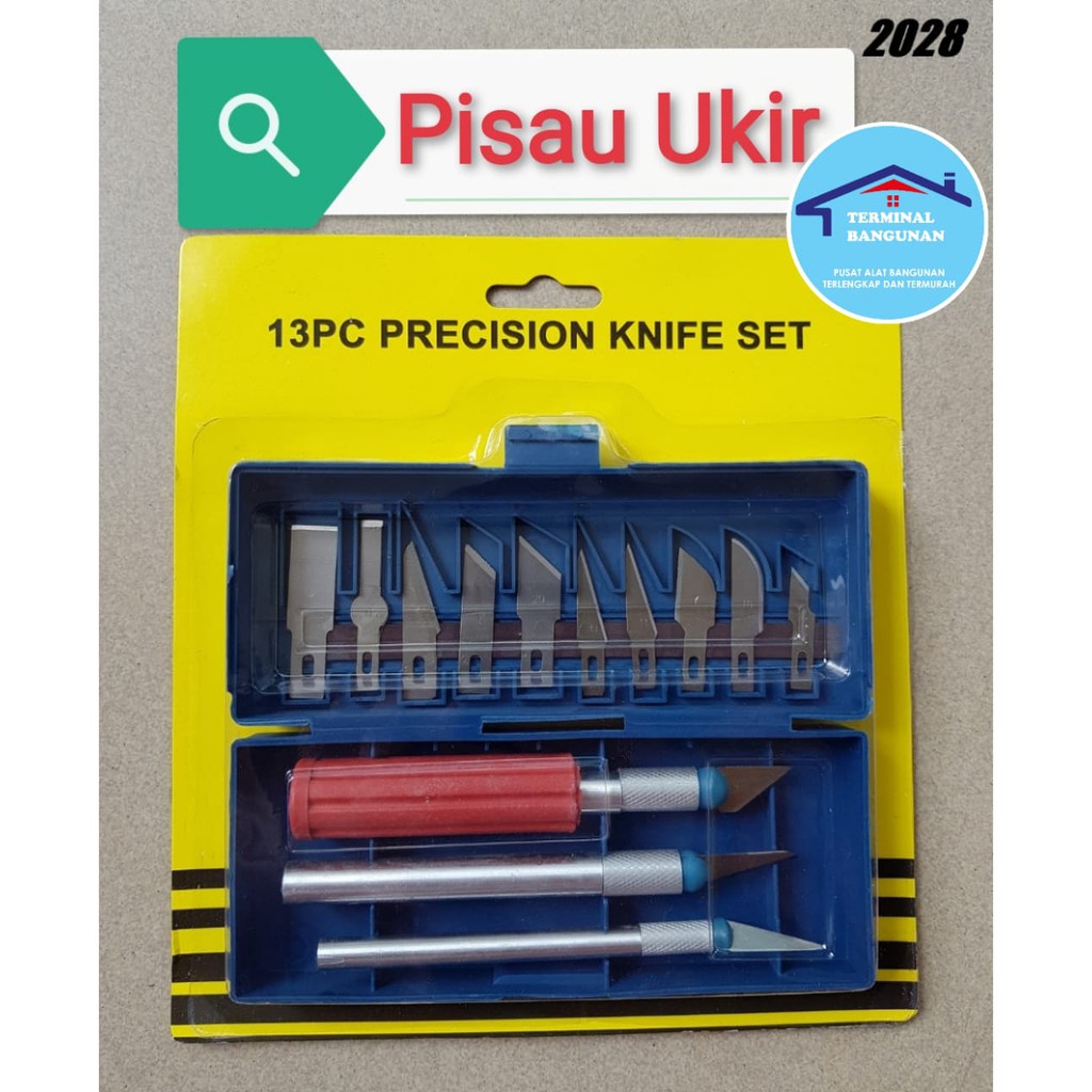 Jual Set Pisau Ukir Seni 13 in 1 Crafting Art Knife with 3 Handle ...