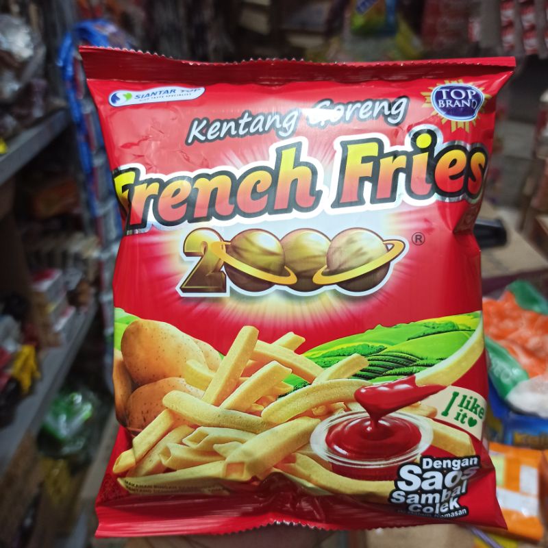 Jual French Fries 2000 Snack Kentang Dengan Saos Sambal Colek 24g ...