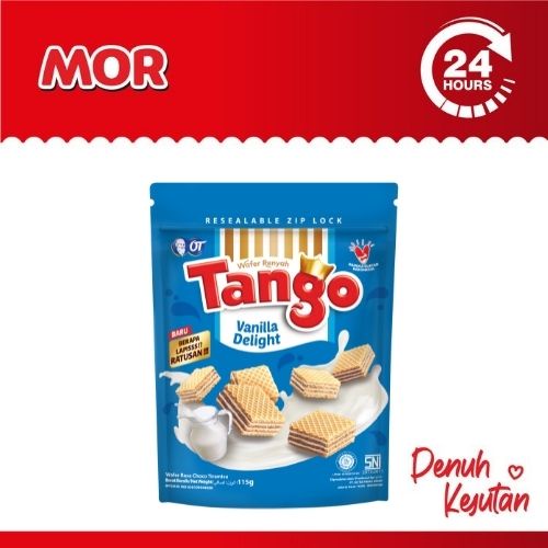 Jual TANGO Wafer Vanilla Milk Mini Renyah Vanila Susu Pouch Zip Lock ...