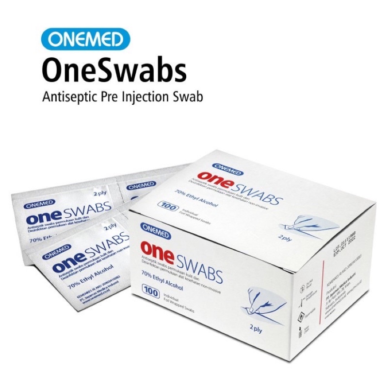 Jual Alkohol Swab OneSwabs Onemed Isi 100 | Kapas Alkohol Antiseptic ...