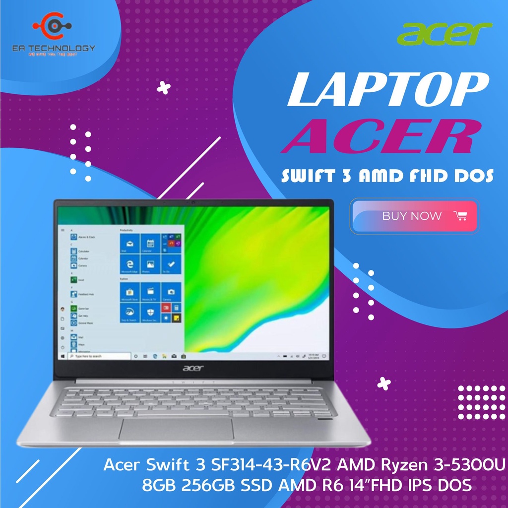 Jual ACER SWIFT 3 SF314 43 R6V2 Ryzen 3 5300U 8GB 256SSD R6 14" FHD IPS ...