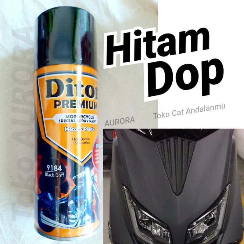 Jual Cat Pilok Diton Premium 9184 Black Doff 400ml Hitam Dop Dull Matt ...