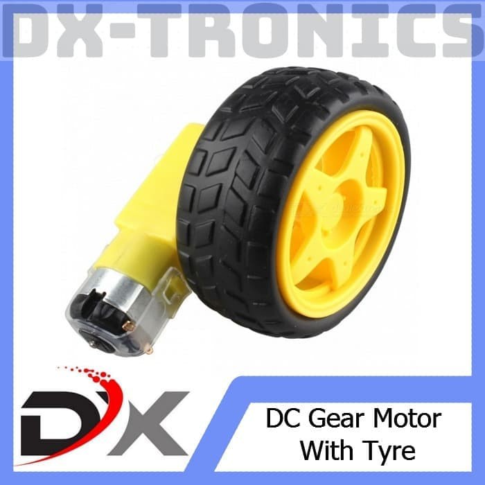 Jual DC Gear Motor with Tyre Gear Motor Set Arduino | Shopee Indonesia