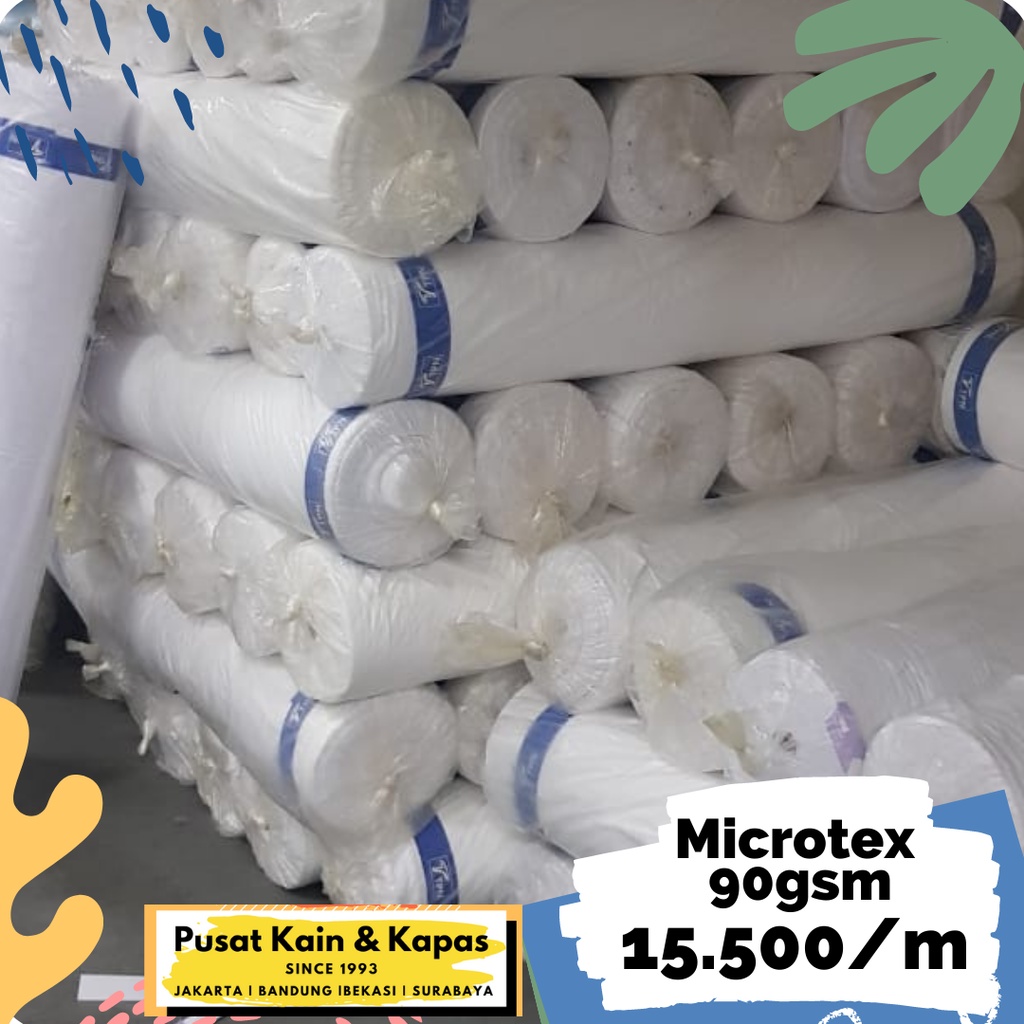 Jual Kain Microtex Putih Roll-an 90 gsm / uk 100m x 240cm | Shopee ...