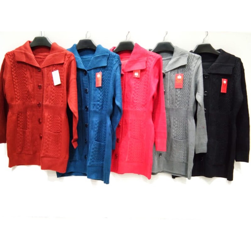 Jual Mantel Sweater Ibu / Wanita Outer Tebal (#6096) | Shopee Indonesia