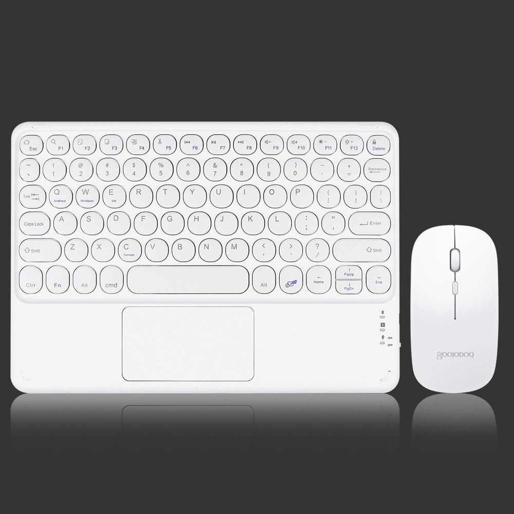 Jual GOOJODOQ Wireless Bluetooth Keyboard With Touchpad For iPad ...