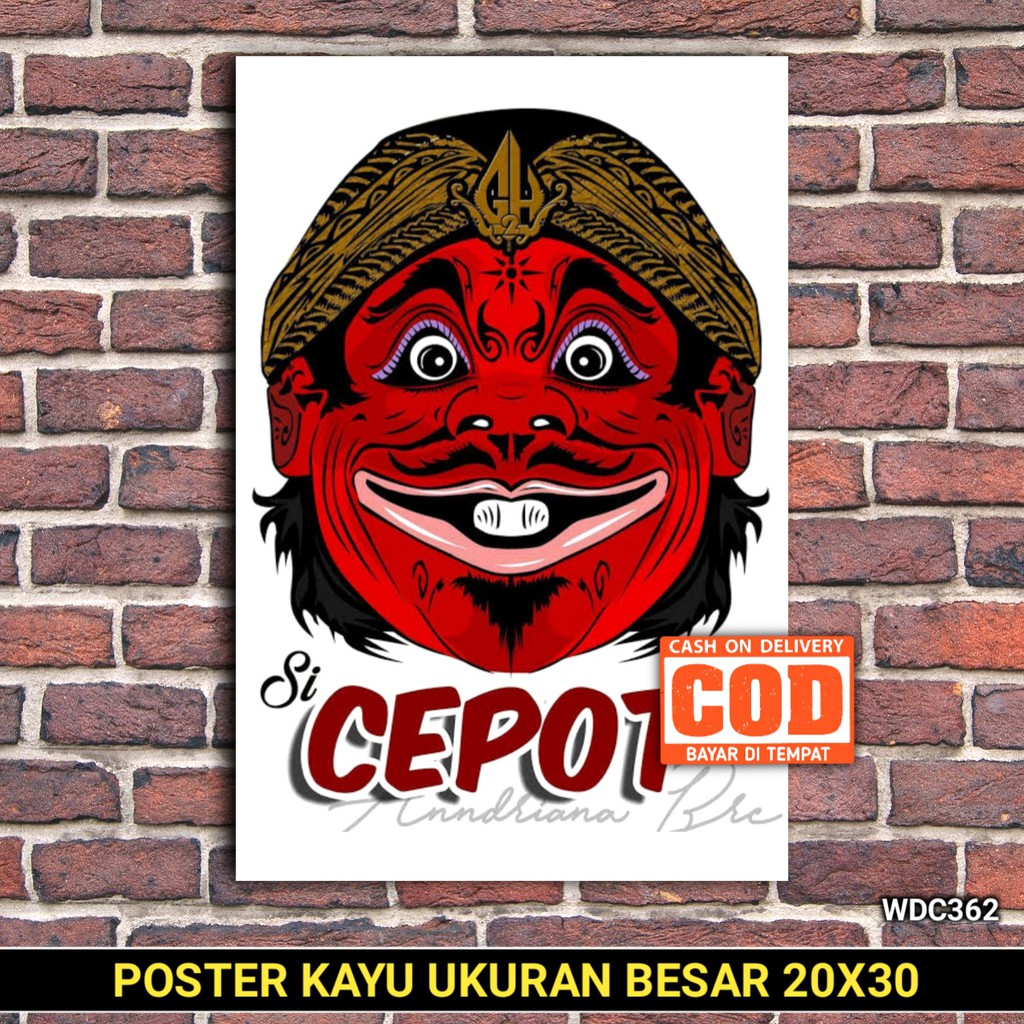 Jual Poster Kayu Si Cepot Wayang Golek | Shopee Indonesia