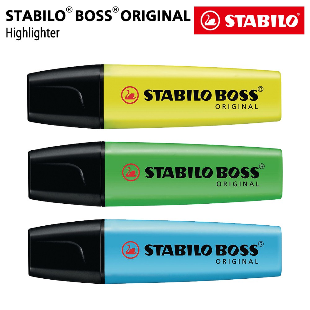 Jual STABILO Set 3 - BOSS Original / Highlighter Marker Kuning Biru ...