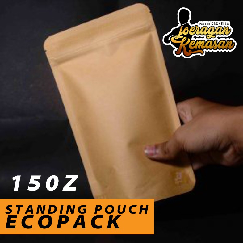 Jual Standing Pouch ECOPACK 150gram 9x15 cm Kpack Kemasan Litho Paper ...
