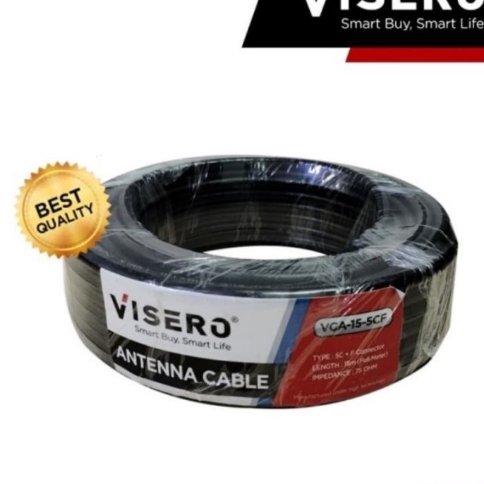 Jual VISERO KABEL ANTENA 15MTR + FCONNECTOR + JACK ANTENA | Shopee ...
