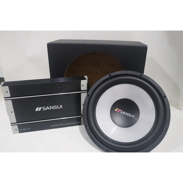 Jual Paket Audio Sansui Subwoofer 12 inch Power Amplifier box subwoofer ...