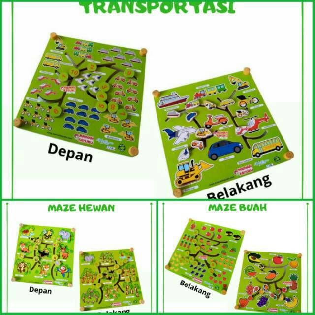 Jual MAZE TRANSPORTASI, MAZE BUAH, MAZE HEWAN | Shopee Indonesia