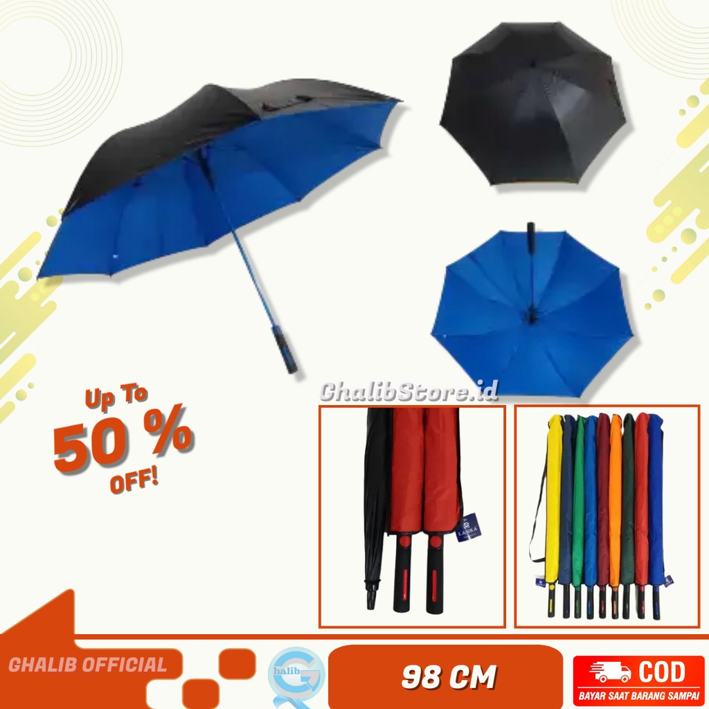 Jual Payung Besar Jumbo Saten Tebal Bagus Anti UV Matahari dan Hujan ...