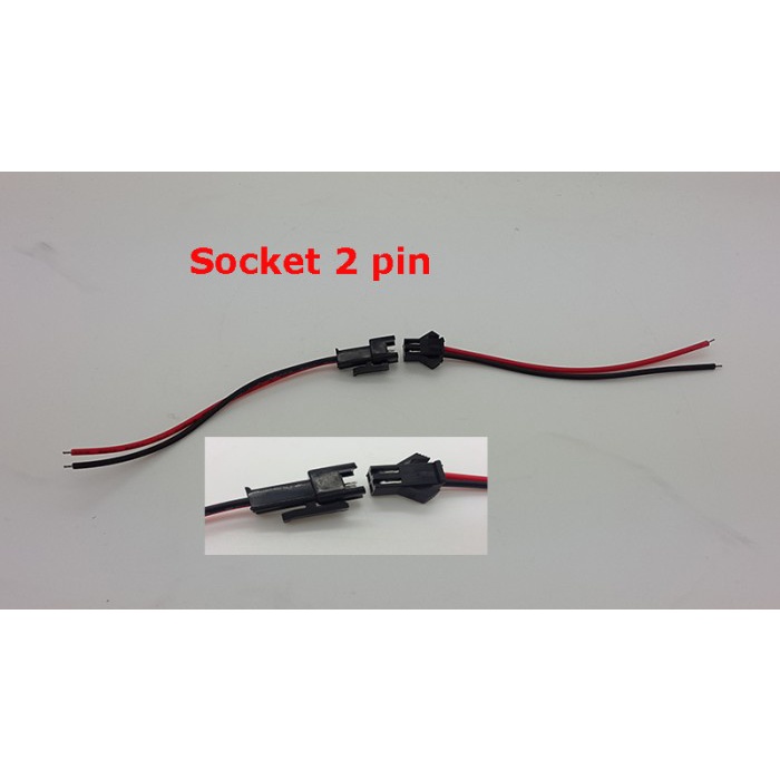 Jual NEW Socket kabel 2 pin ( male + female ) | Shopee Indonesia