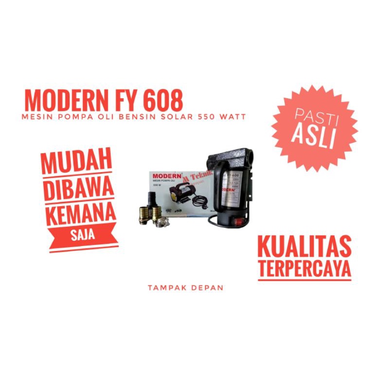 Jual Mesin pompa oli listrik Modern FY 608 sedot cairan minyak bensin ...