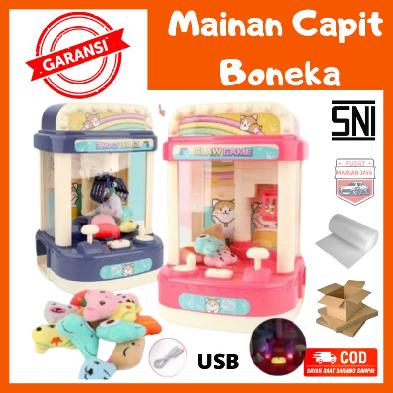 Jual Mainan Capit Boneka Mini Mesin Capit Boneka Claw Machine Mini USB ...