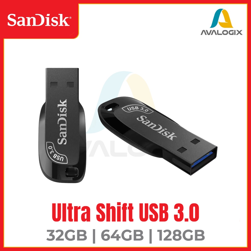 Jual SanDisk USB 3.0 Ultra Shift 32GB 64GB 128GB 100MB/s Flashdisk ...