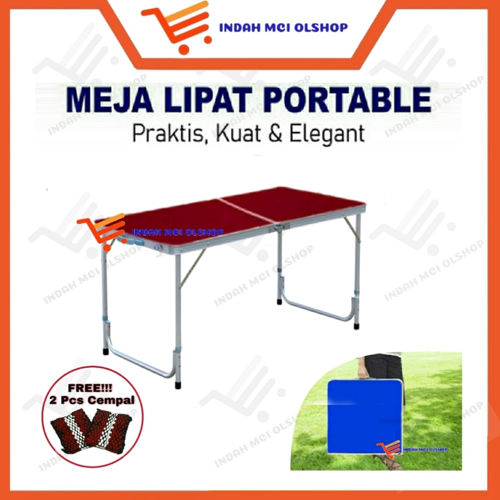 Jual Meja Lipat Portable Maroon / Meja Lipat Koper / Meja Laptop Lipat ...