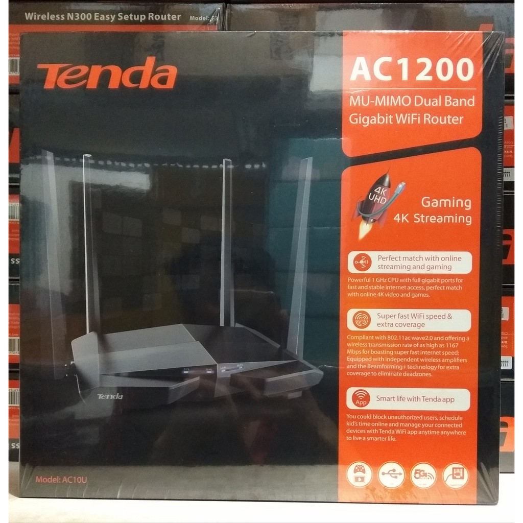 Jual TENDA AC10U AC1200 Smart Dual-Band Gigabit WiFi Router | Shopee Indonesia