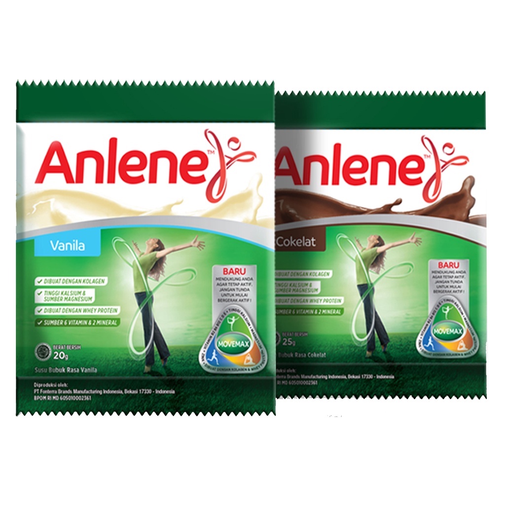 Jual Susu Anlene Activit Sachet 25gr (1 renteng isi 10) | Shopee Indonesia