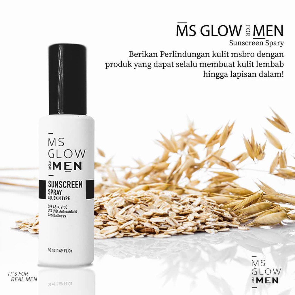 Jual MS Glow for Men Sunscreen Spray (ORIGINAL) | Shopee Indonesia