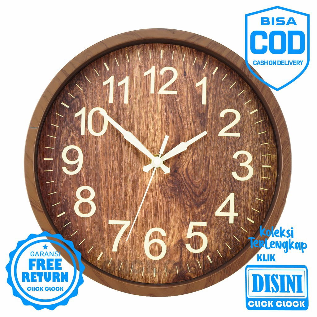 Jual Jam Dinding Polos Minimalis Bagus Wall Clock Dekorasi Rumah PM ...