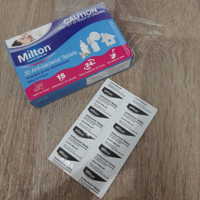 Jual Milton Anti bacterial Tablet steril botol disinfectant | Shopee ...