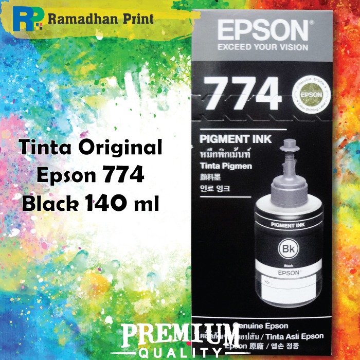 Jual Tinta Epson 774 Black Original / Tinta Pigmen T774 T7741 Pigment ...