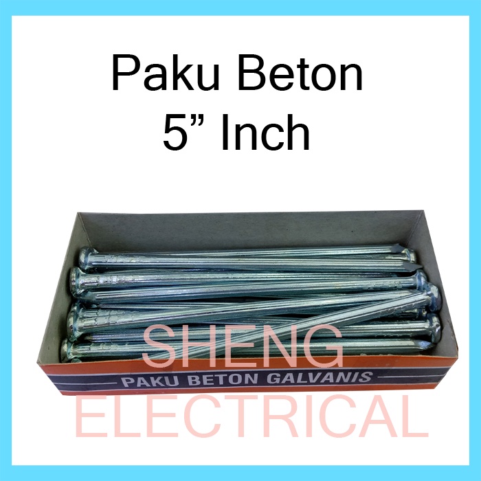 Jual Paku Beton 5" Galvanis Daichi 5 Inch inci 5in 12,5 cm 12.5cm 12.5 cm | Shopee Indonesia