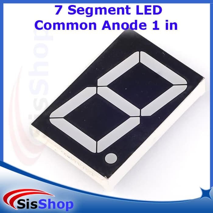 Jual 7 SEGMEN SEGMENT LED DISPLAY 1 DIGIT COMMON ANODE 1 IN 1 INCH ...