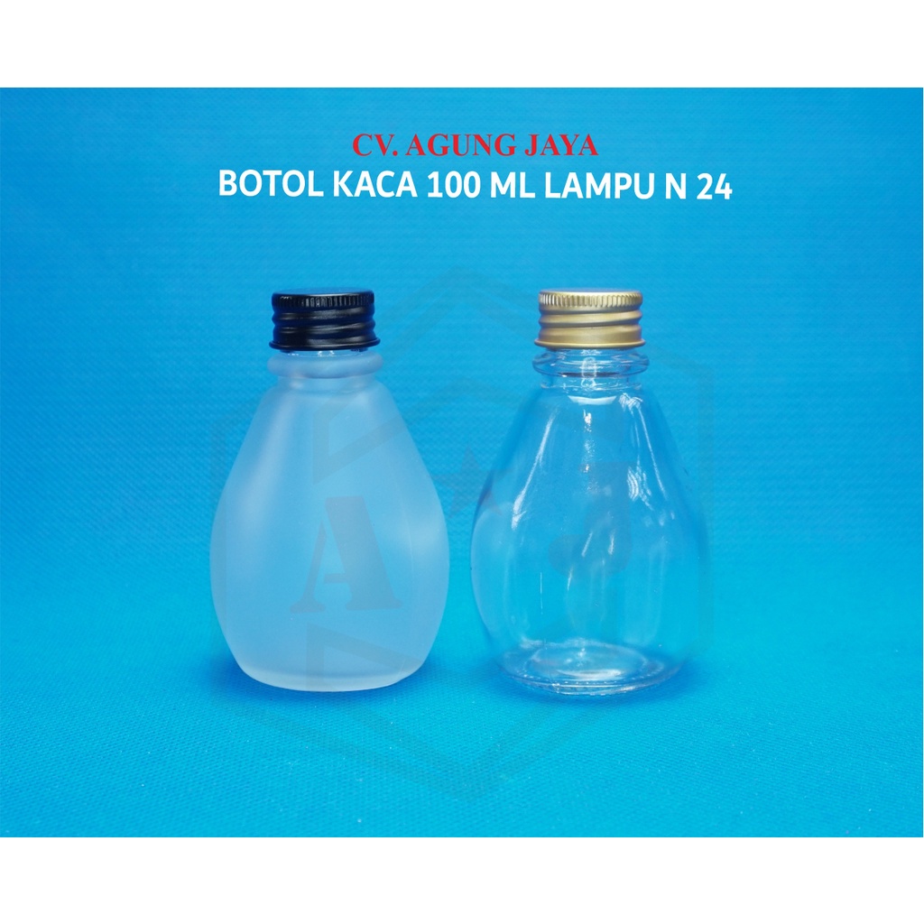 Jual Botol Kaca 100 ml Lampu Frosted Tutup Alumunium | Shopee Indonesia