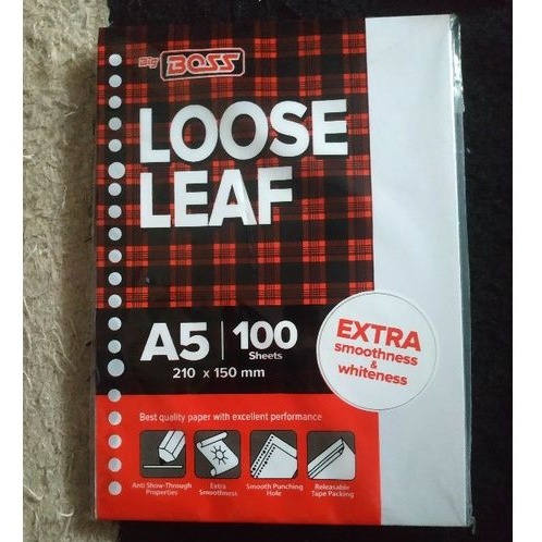 Jual Loose Leaf Isi Binder Big Boss A5 Polos 100 lembar | Shopee Indonesia