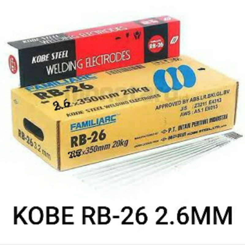 Jual Kawat Las Kobe RB-26 2,6mm KOBE RB26 2.6mm (5KG) | Shopee Indonesia