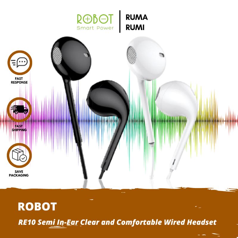 Jual Headset Robot RE10 Wired Earphone Bass Android iPhone Original ...