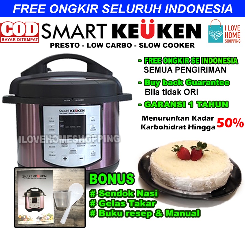 Jual SMART KEUKEN MULTI COOKER 3 IN 1 LOW CARBO PRESTO SLOW COOKER ...