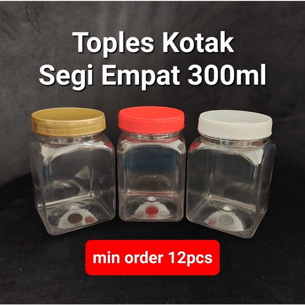 Jual Toples Kotak 340ml PET Toples Segi Empat 340ml PET | Shopee Indonesia