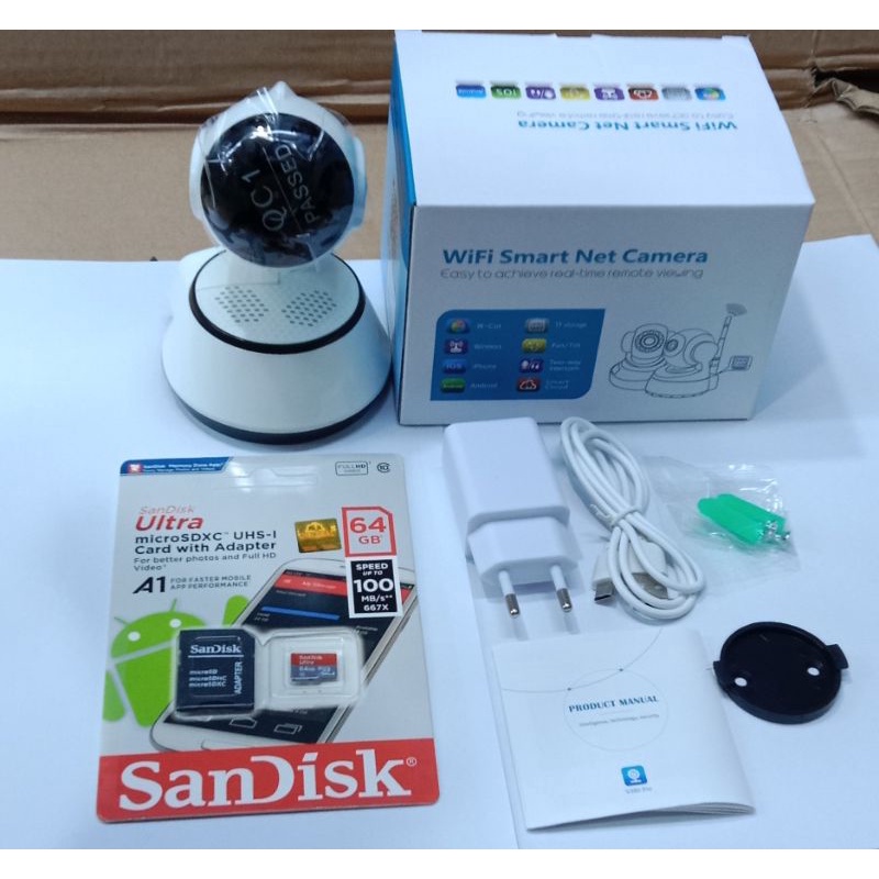 Jual Camera Cctv Wifi Bonus microsd Sandisk 64gb Kamera cctv wifi ...